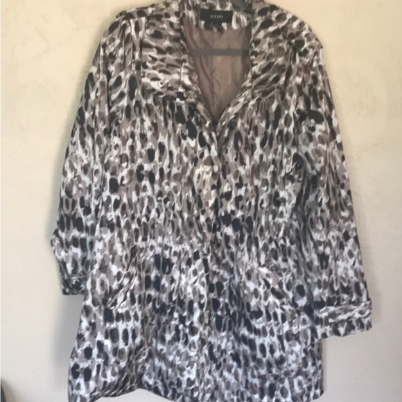 Alfani | Jackets & Coats | Alfani Leopard Raincoat | Poshmark